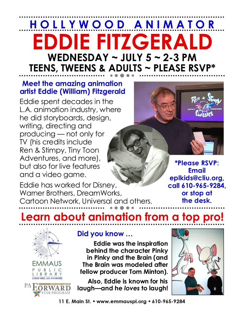 Hollywood animator Eddie Fitzgerald - Emmaus Public Library