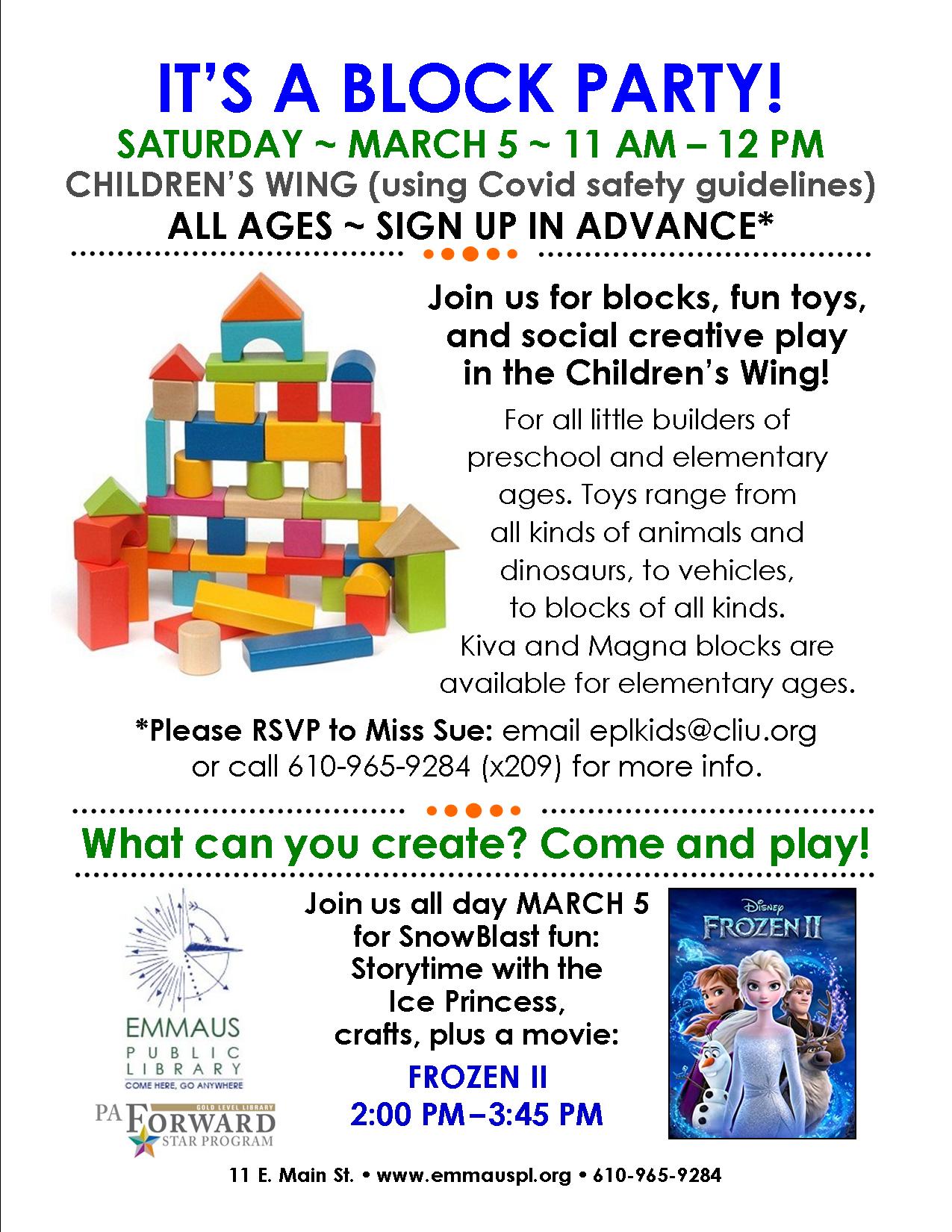 SnowBlast Crafting - Emmaus Public Library