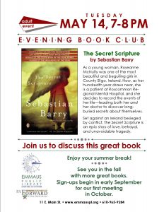 Evening Book Club: The Secret Scripture - Emmaus Public Library