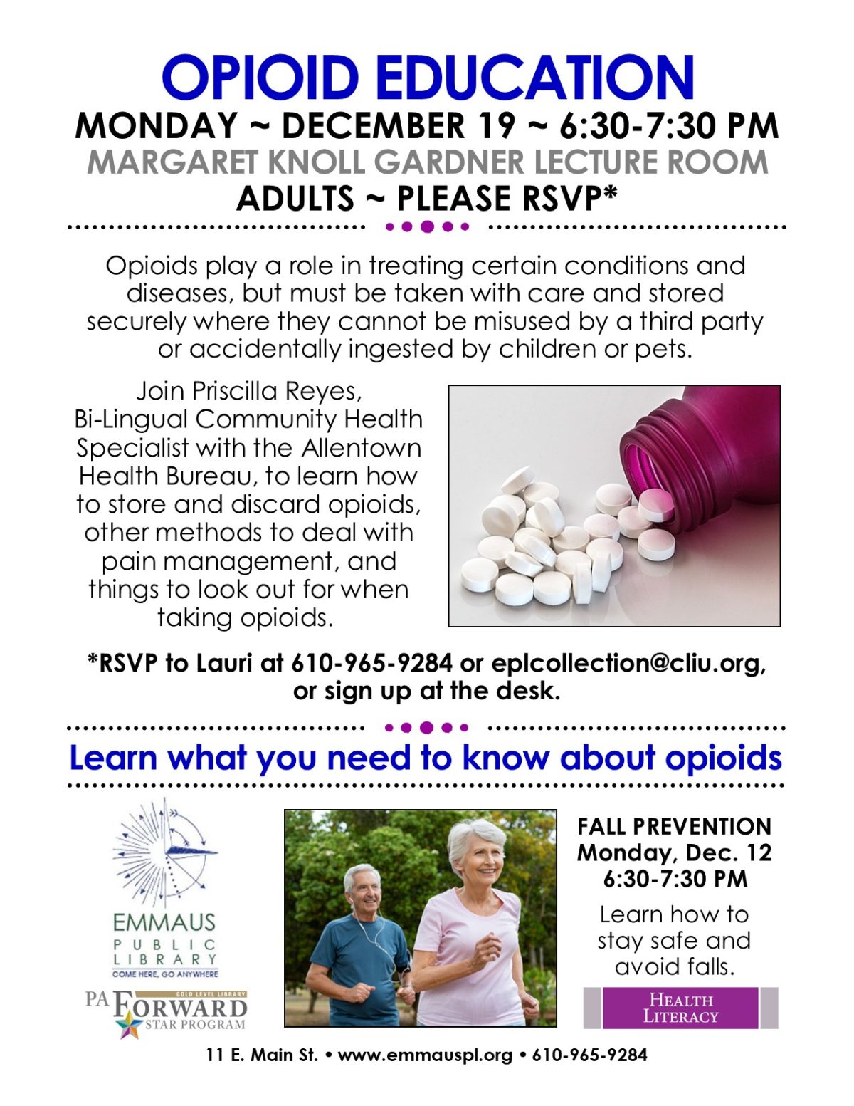 Opioid Education - Emmaus Public Library