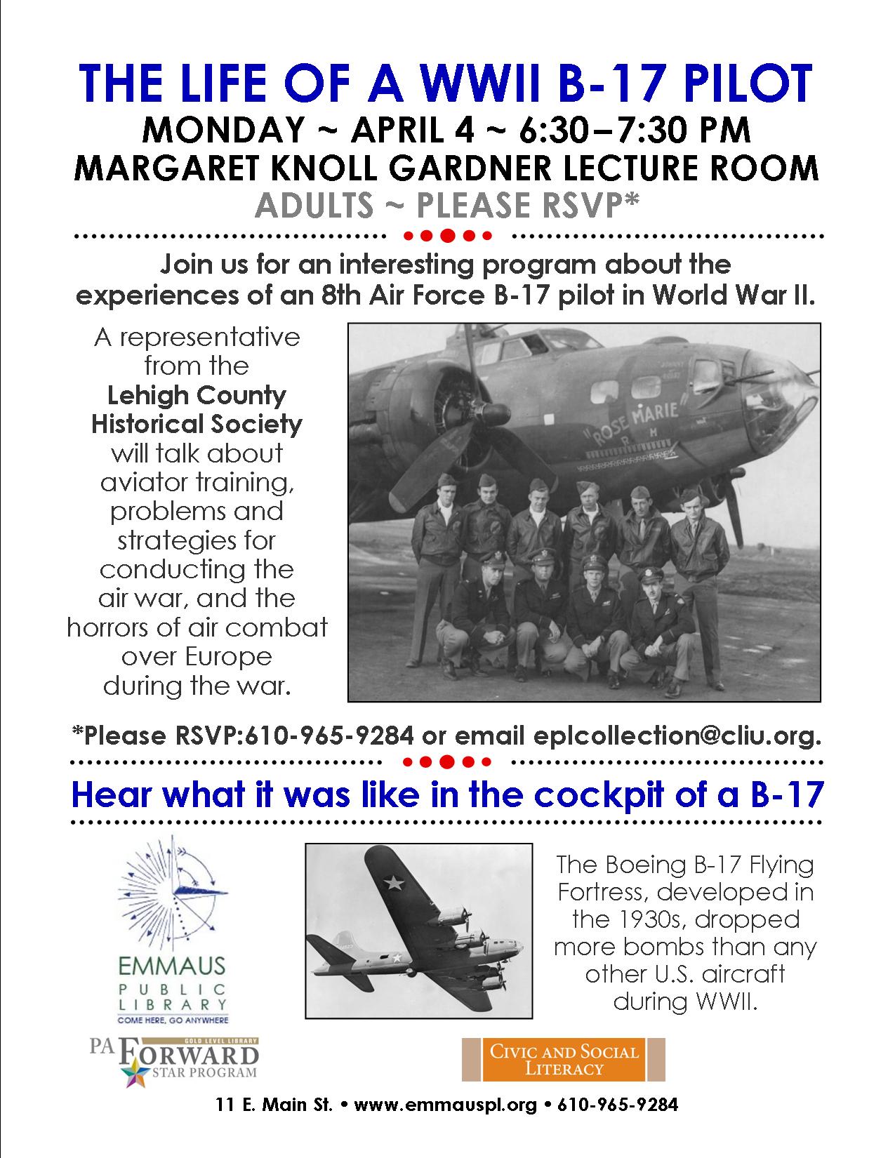 The Life of a WWII B-17 Pilot - Emmaus Public Library