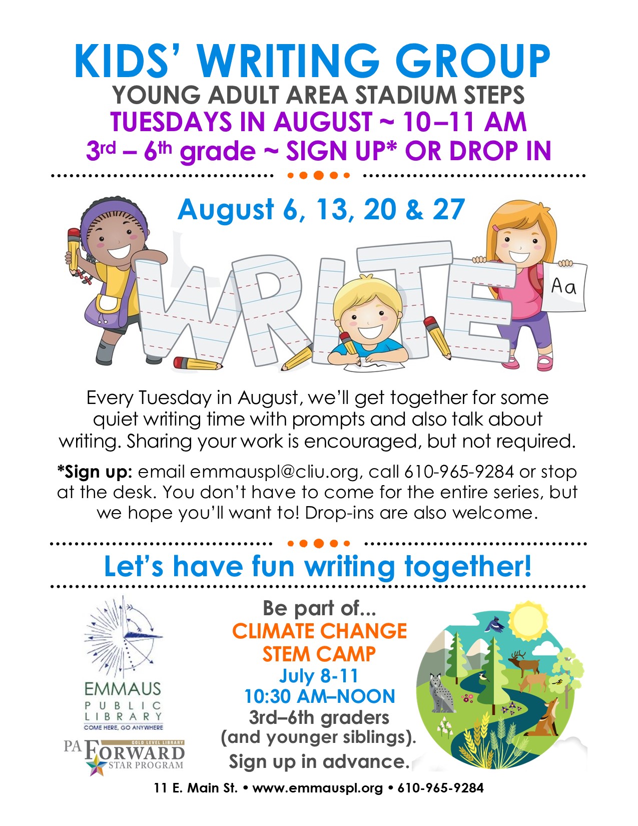 Kids' Writing Group - Emmaus Public Library