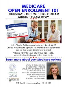 Medicare Open Enrollment 101 - Emmaus Public Library