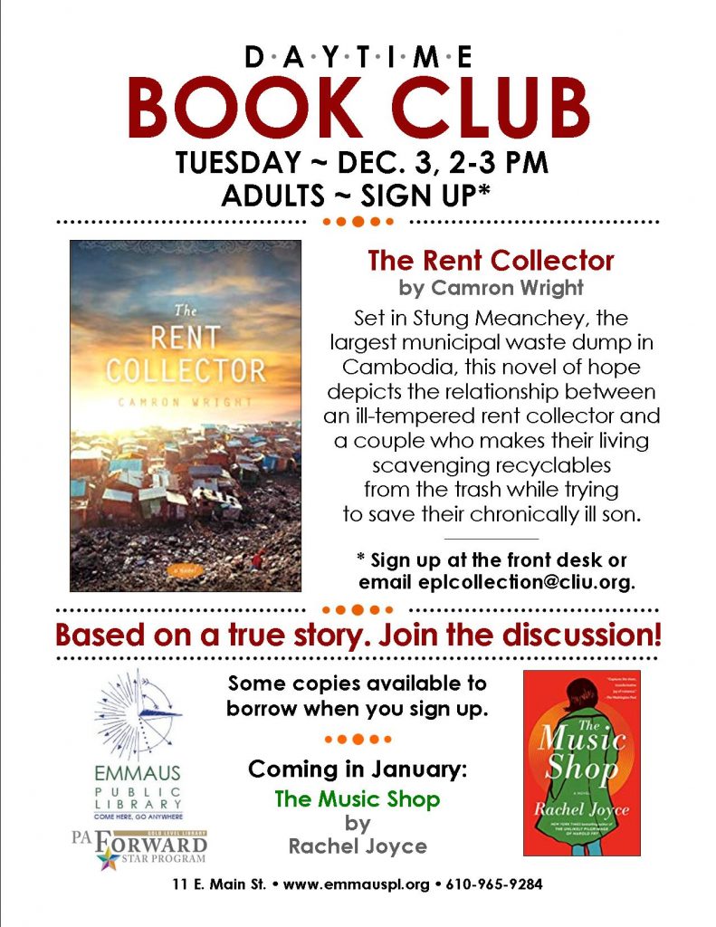 Daytime Book Group: The Rent Collector - Emmaus Public Library