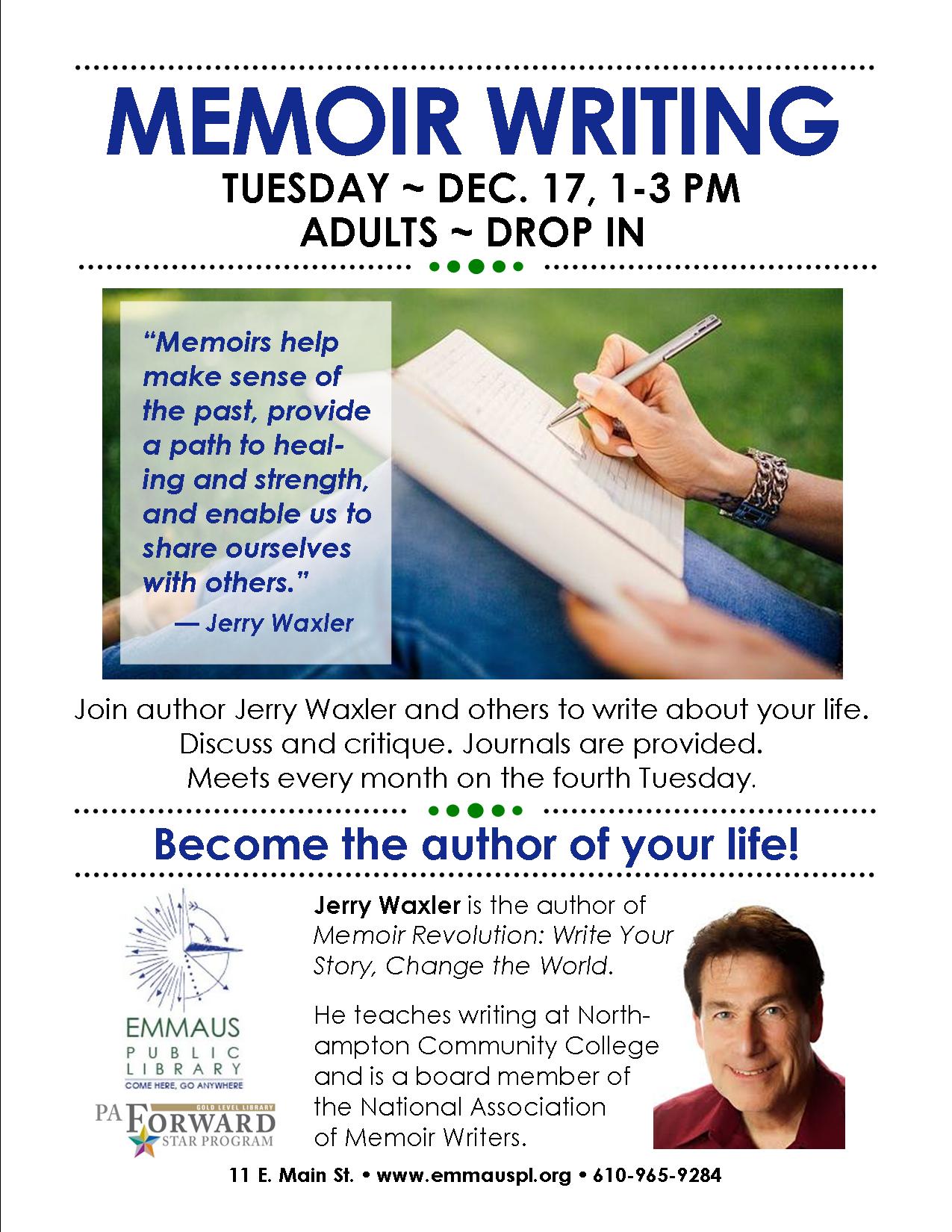 Memoir Writing Group Emmaus Public Library