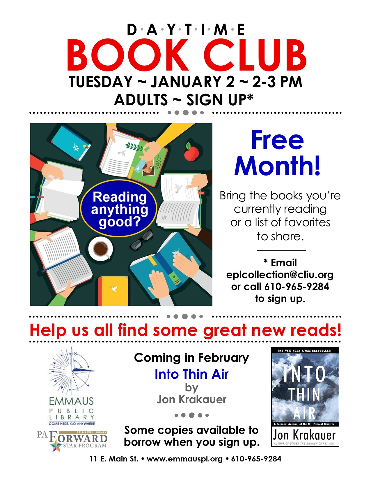 Emmaus Public Library Events | Children, Teen, & Adult Activities