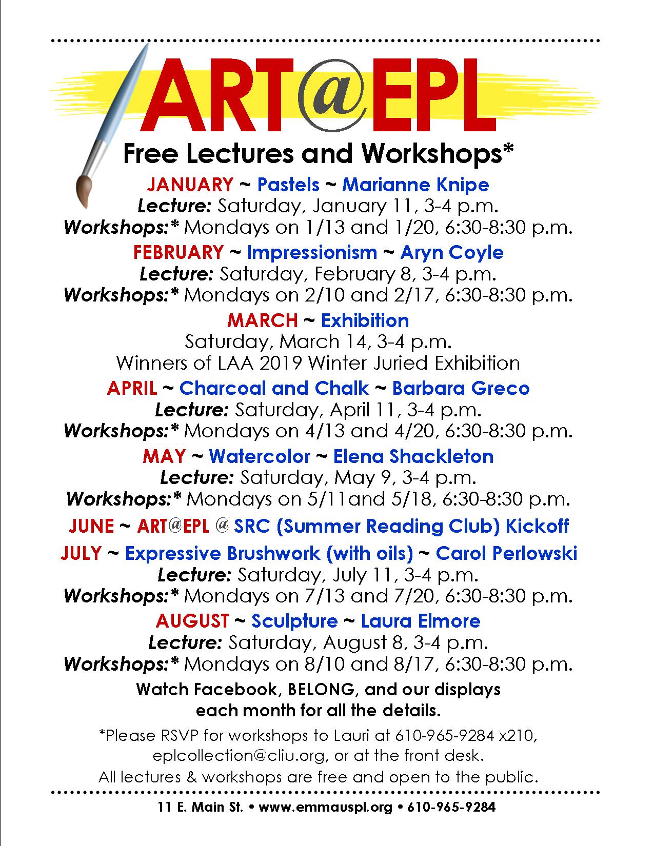 Announcing ART@EPL - opening Dec. 14! - Emmaus Public Library