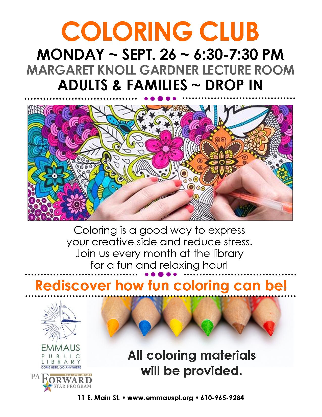 Emmaus Public Library Events | Children, Teen, & Adult Activities