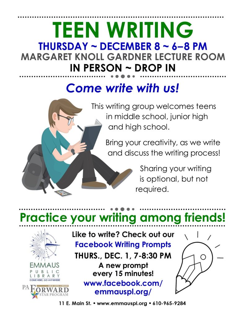 Teen Writing Group - Emmaus Public Library
