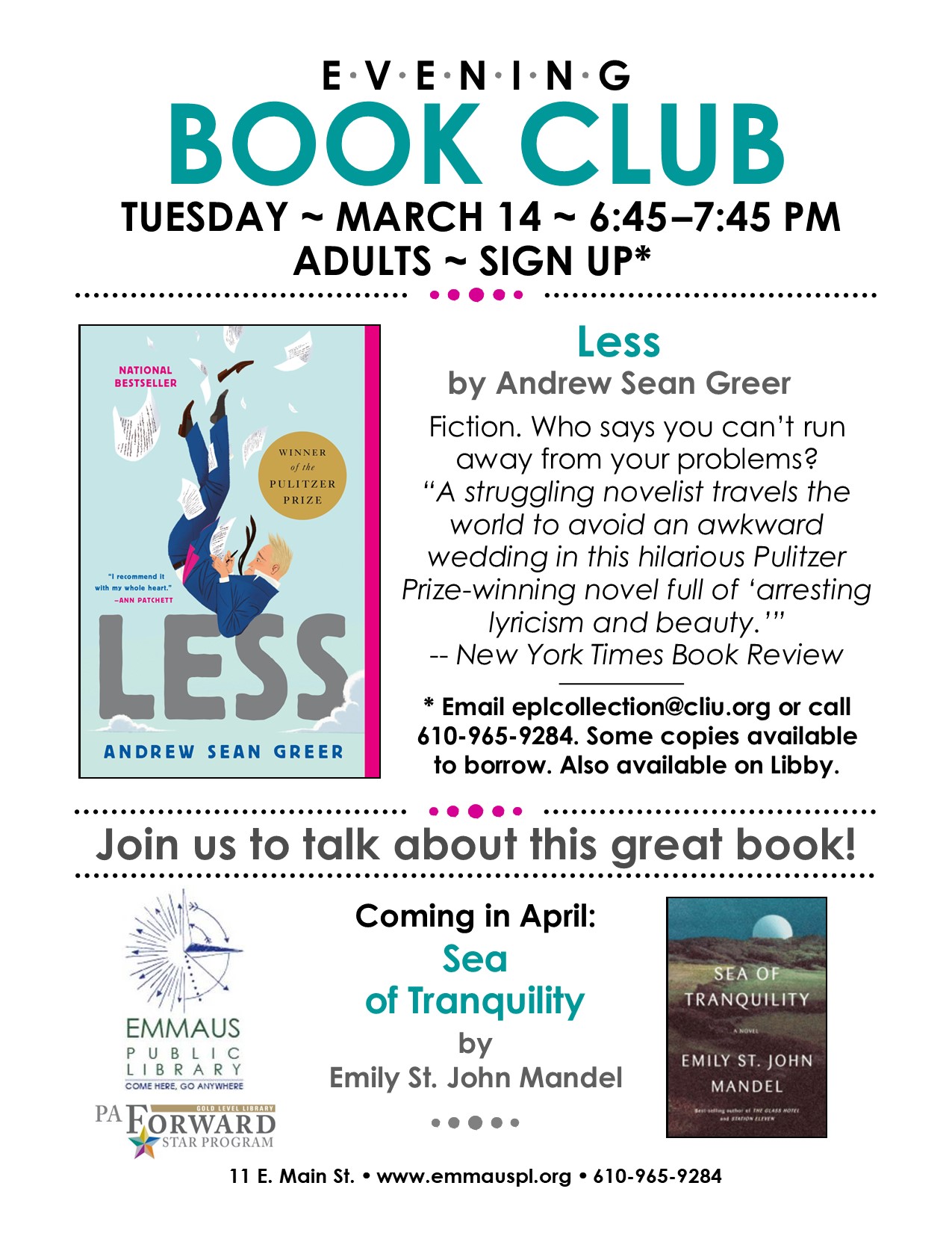 Emmaus Public Library Events | Children, Teen, & Adult Activities