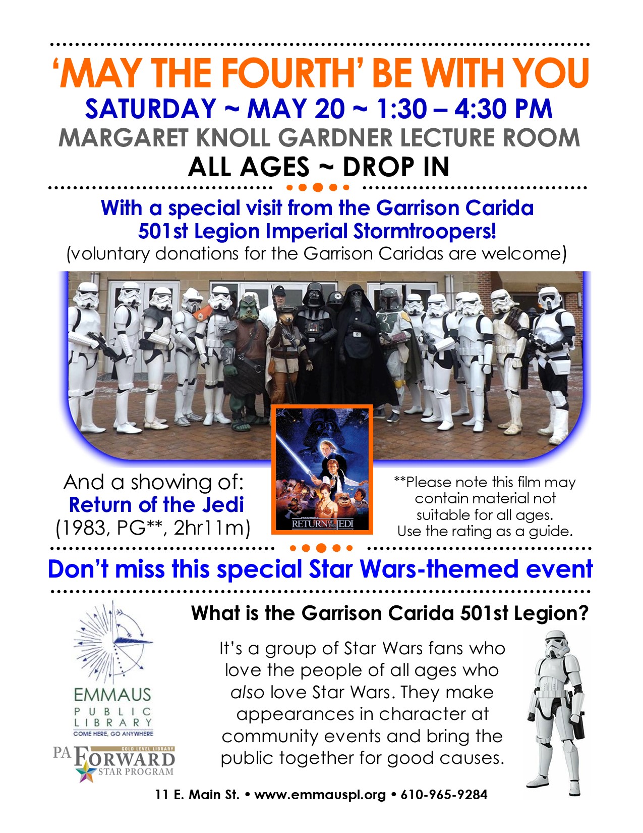 'May the Fourth' Be With You-Part 2 - Emmaus Public Library