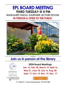 EPL Board Meeting - Emmaus Public Library