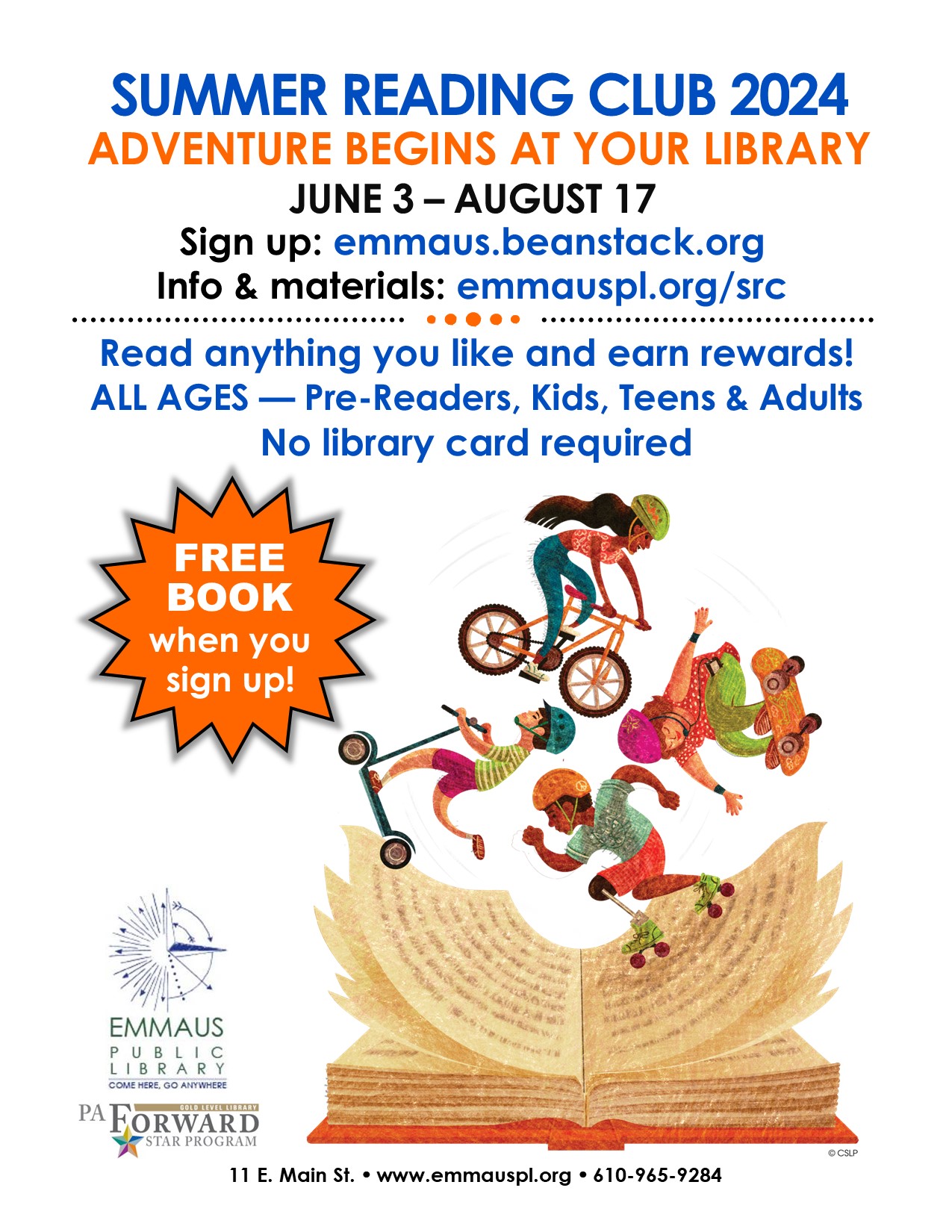 Summer Reading Club 2024 Starts! - Emmaus Public Library